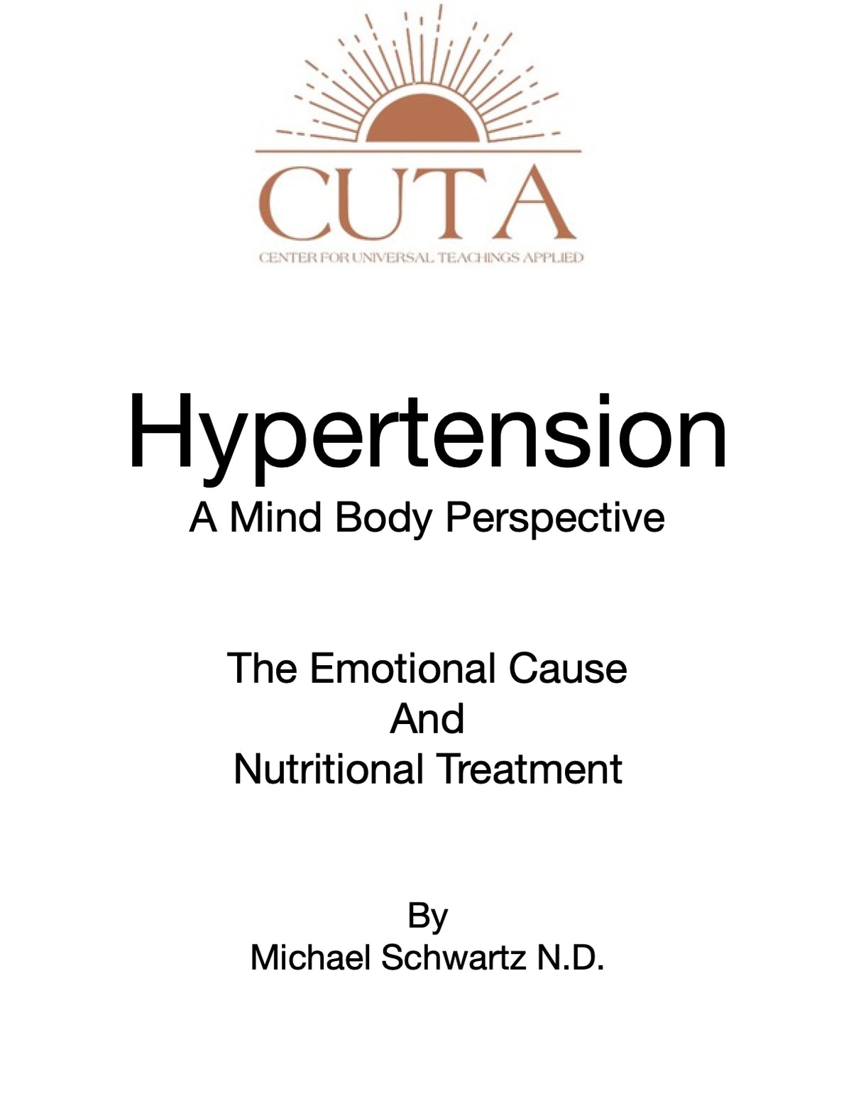 Hypertension Booklet – Cutateachings.org
